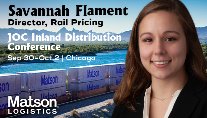 Matson Logistics' Director of Rail Pricing to Speak at JOC Inland24 Conference | Matson Logistics
